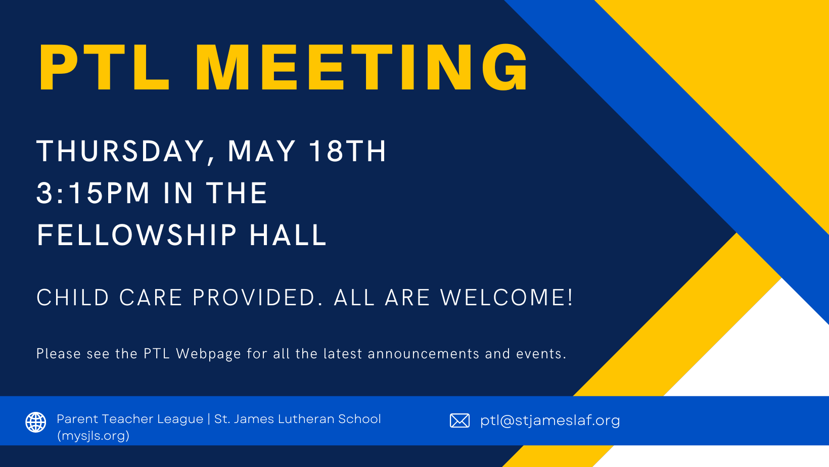 Parent Teacher League | St. James Lutheran School